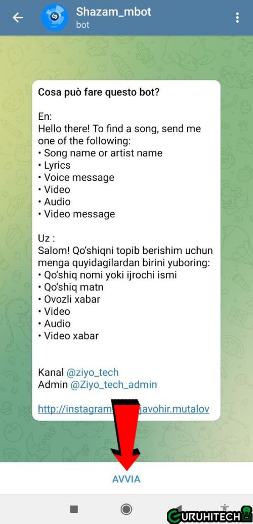 Guru - Perché installare Shazam se puoi utilizzare Telegram? | GuruHiTech